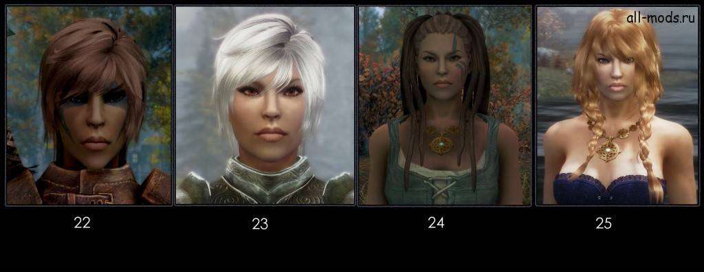 Skyrim - более 100 новых причесок (Apachii)