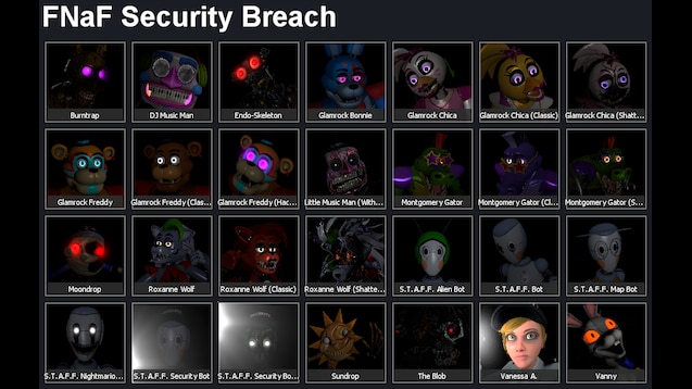 FNaF Security Breach SNPCs